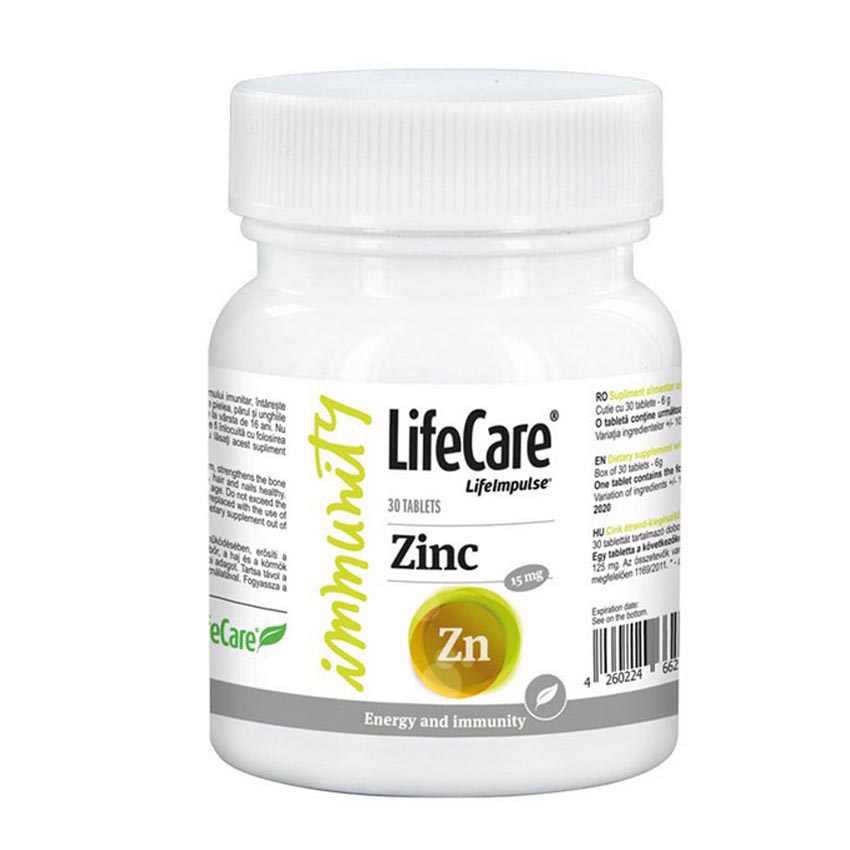 Zinc, Life Care® - activeaza functiile celulare - Traieste sănătos